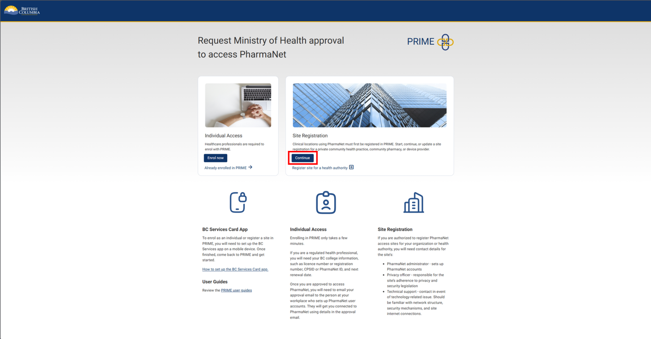 Pharmacy access to PharmaNet - Province of British Columbia