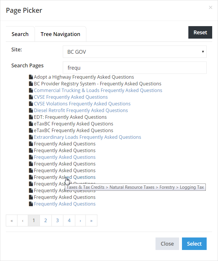 CMS Lite user interface guidelines - Province of British Columbia