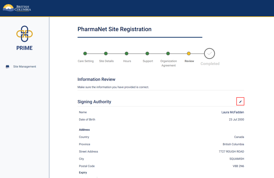 Pharmacy access to PharmaNet - Province of British Columbia