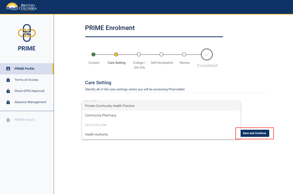 PRIME user guides - Province of British Columbia