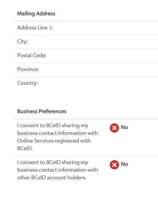 Request systems access - Province of British Columbia