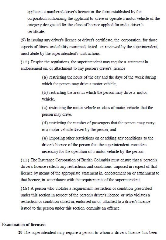 Part 4: RoadSafetyBC’s Driver Medical Fitness Manual Appendices - Province of British Columbia