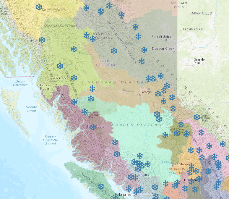 Snow survey data - Province of British Columbia