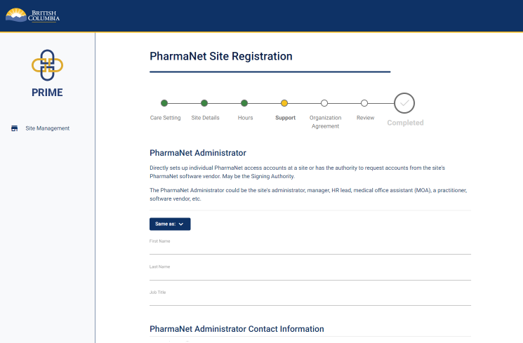 Pharmacy access to PharmaNet - Province of British Columbia