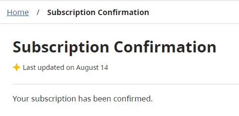 Supplemental content - Subscribe box - Province of British Columbia