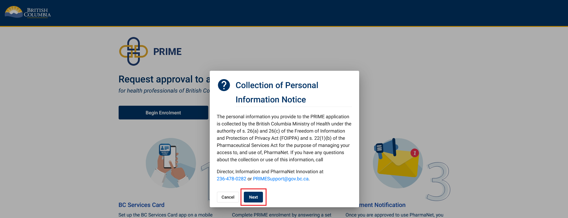PRIME for PharmaNet software vendors and administrators - Province of ...
