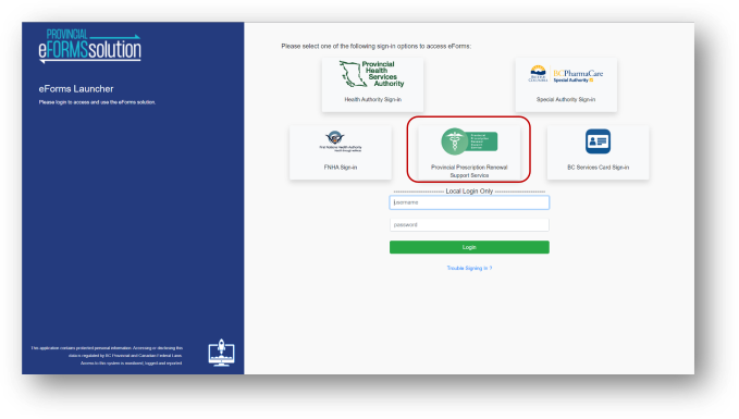 How to submit the PPRSS eForm - Province of British Columbia