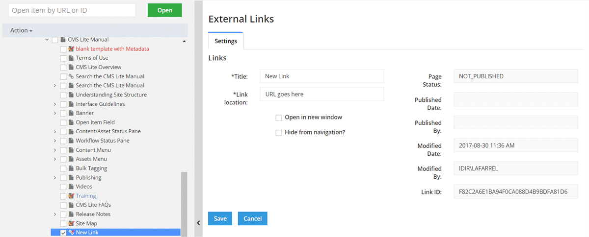 Add external links to left-hand navigation - Province of British Columbia