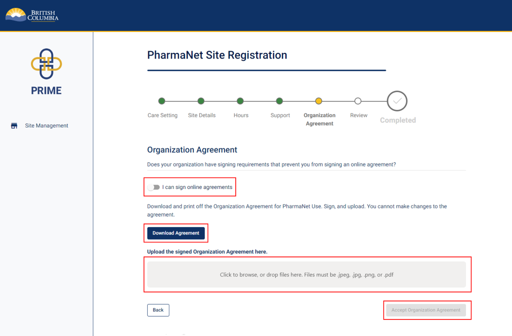 Pharmacy access to PharmaNet - Province of British Columbia