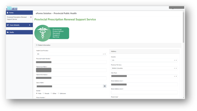 How to submit the PPRSS eForm - Province of British Columbia