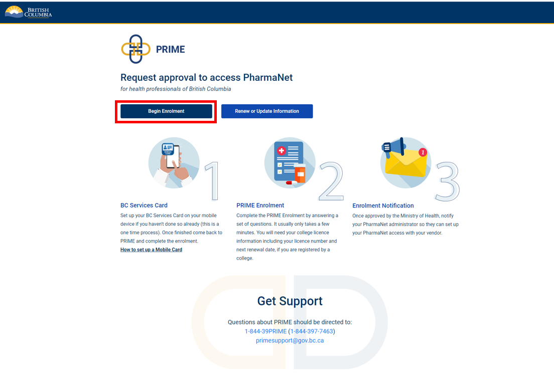 PRIME for PharmaNet software vendors and administrators - Province of ...
