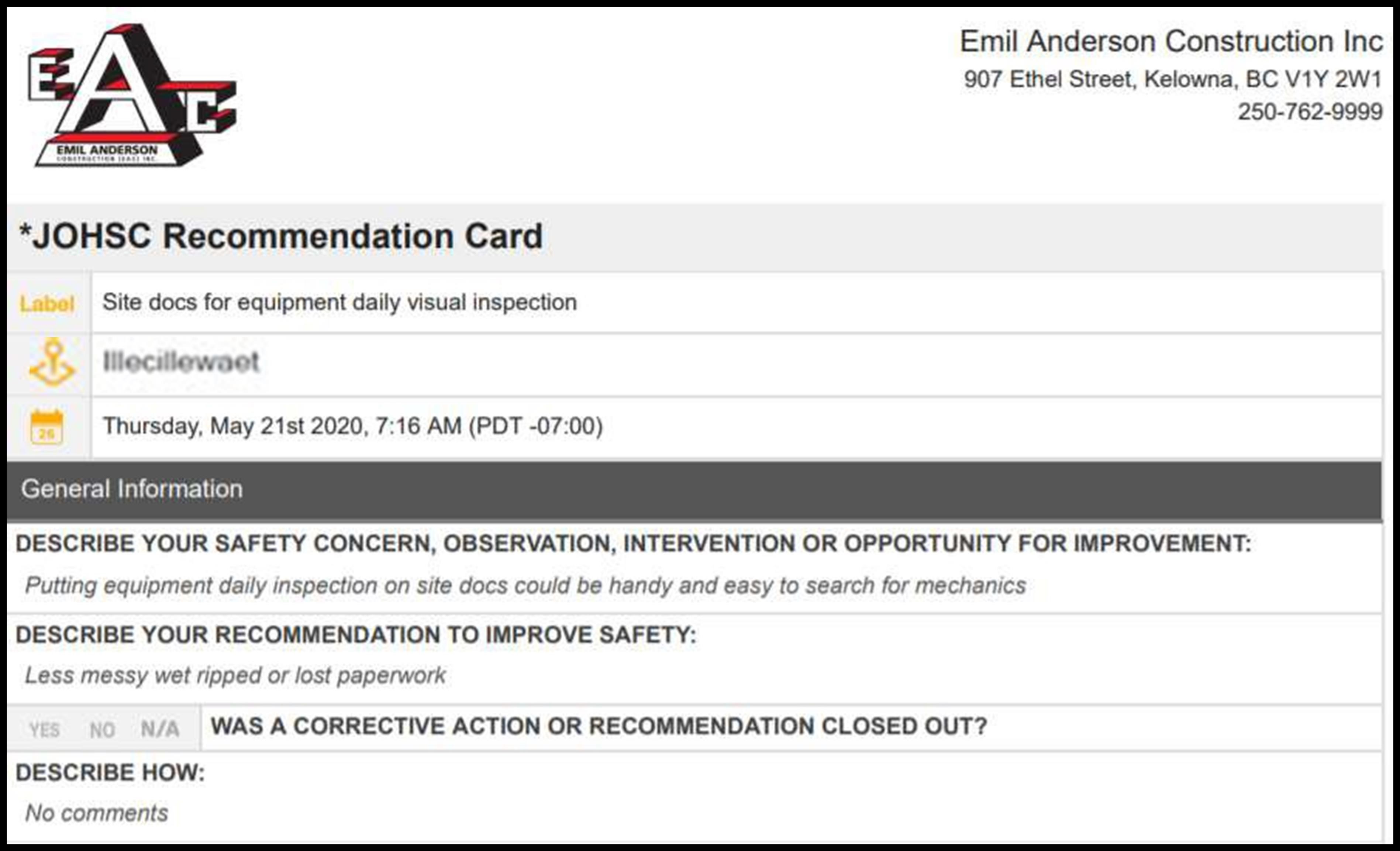 2021 Award for Workplace Health and Safety - Province of British Columbia