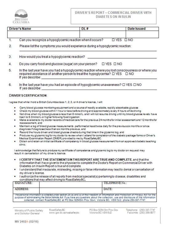 7 - Diabetes and hypoglycemia - CCMTA Medical Standards - Province of ...