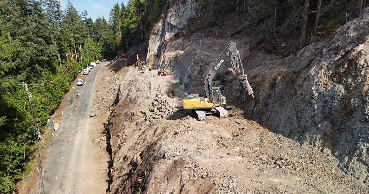 B.C. Highway Flood Recovery Projects - Canal Road Dip Slide - Pender ...