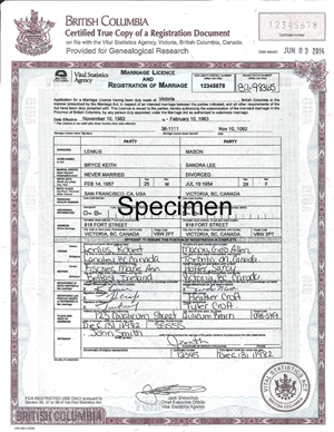 Certified Copies and Certified Electronic Extracts of a Marriage ...