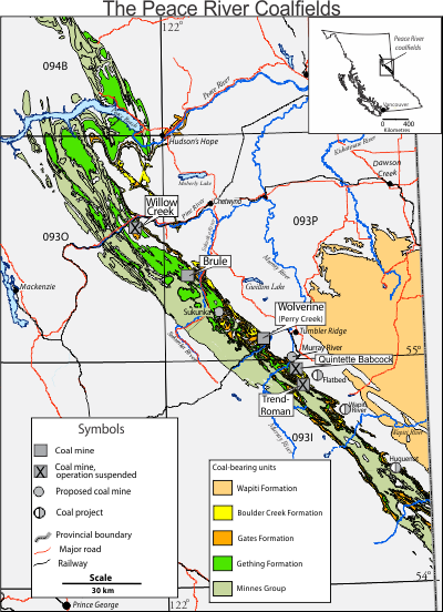 The Peace River Coalfields - Province of British Columbia