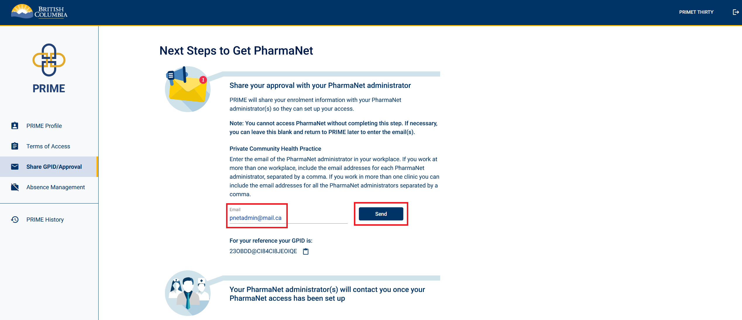 PRIME for PharmaNet software vendors and administrators - Province of ...