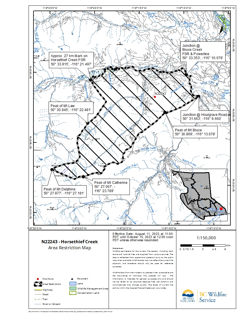 Southeast Fire Centre bans and restrictions - Province of British Columbia