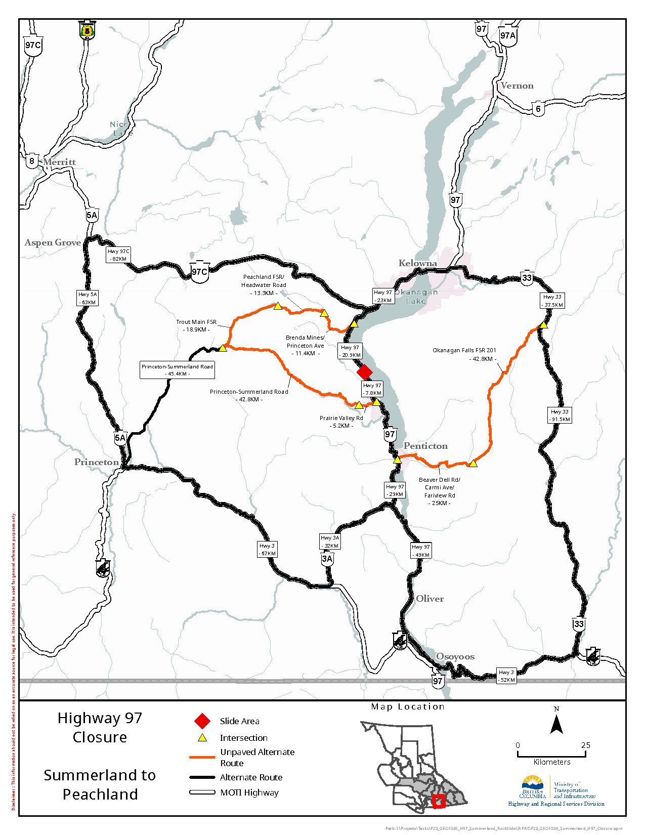 South Okanagan - Summerland Rockslide - Province of British Columbia